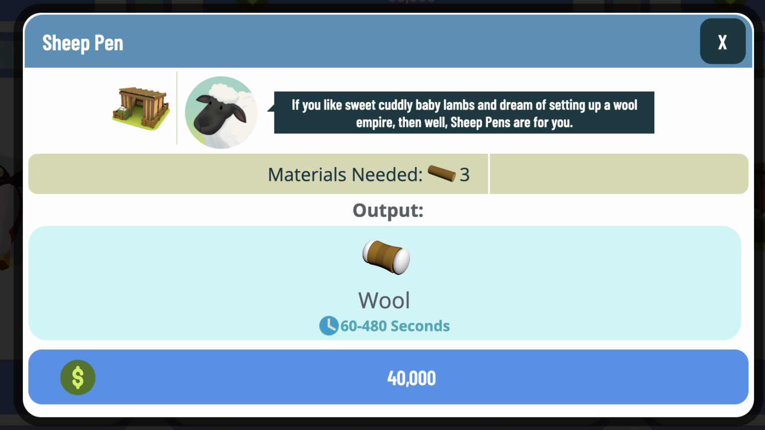 Sheep Pen - Learn Town Star